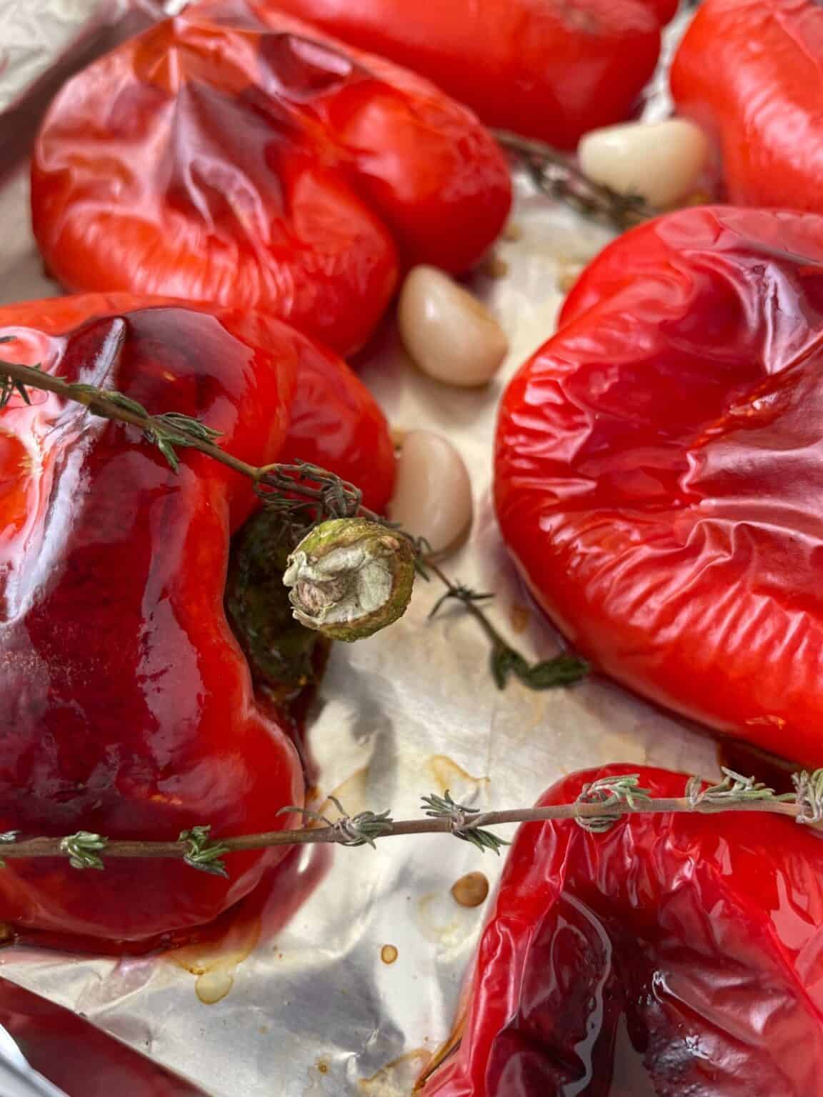 Oven Roasted Italian Peppers - CookinUpLife