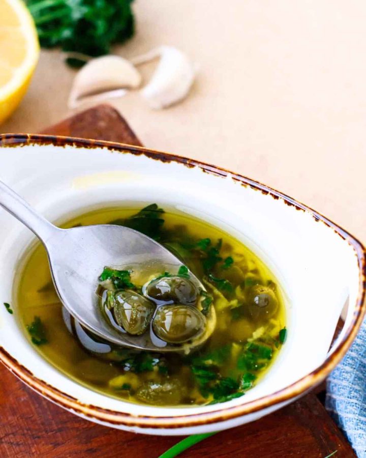 Lemon Caper Butter Sauce - CookinUpLife