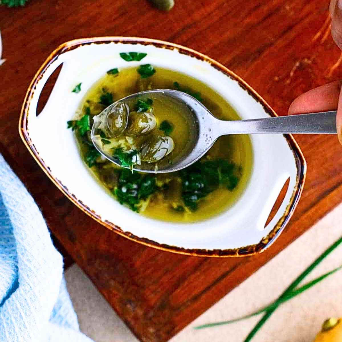 Lemon Caper Butter Sauce - CookinUpLife