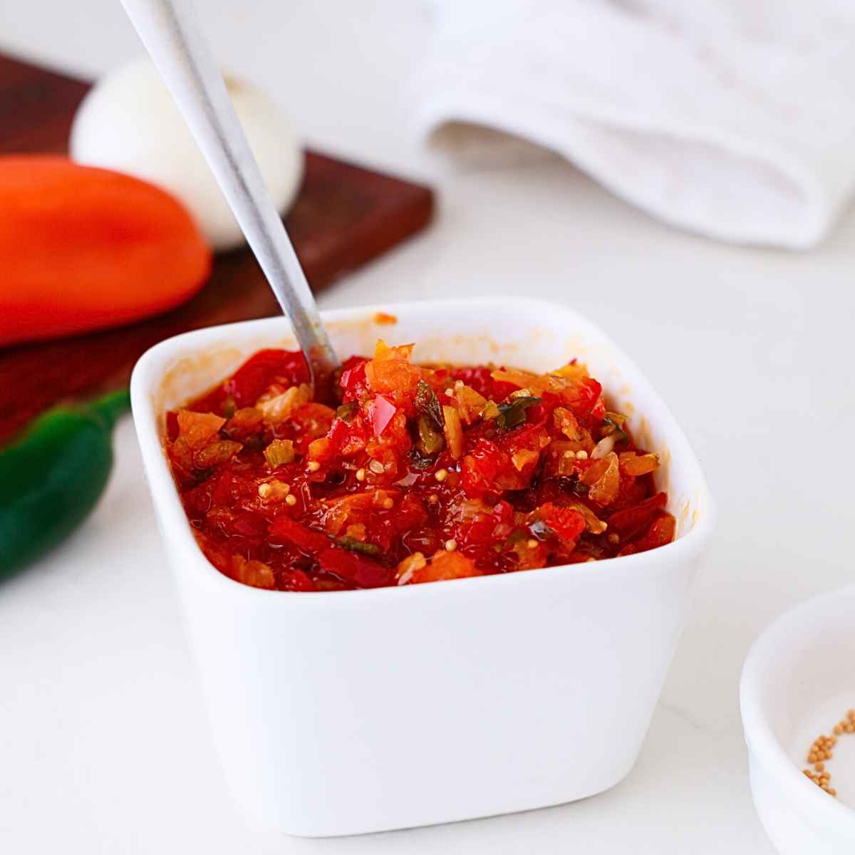 Sweet Pepper Relish - CookinUpLife