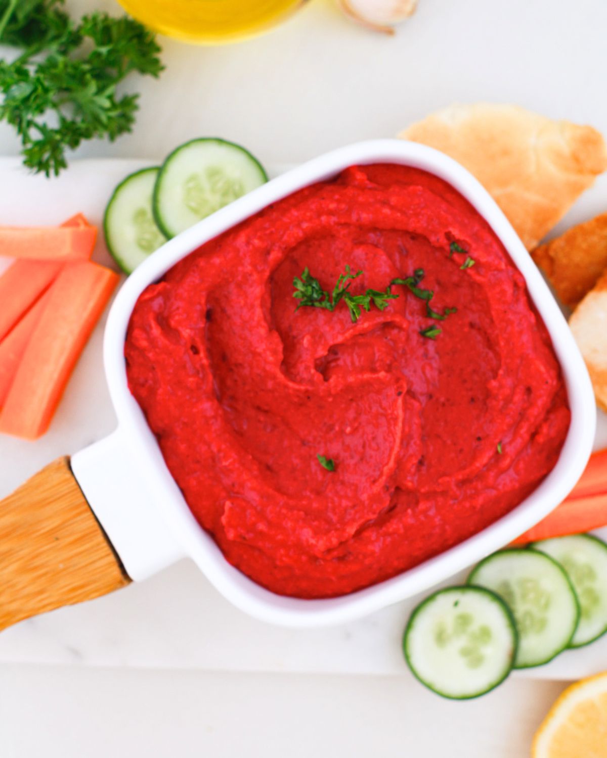 Beet Lemon Hummus - CookinUpLife